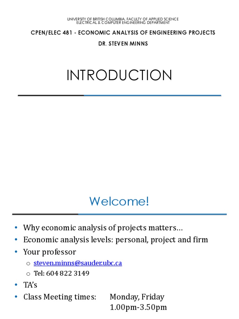 CPEN 481 Introduction | PDF