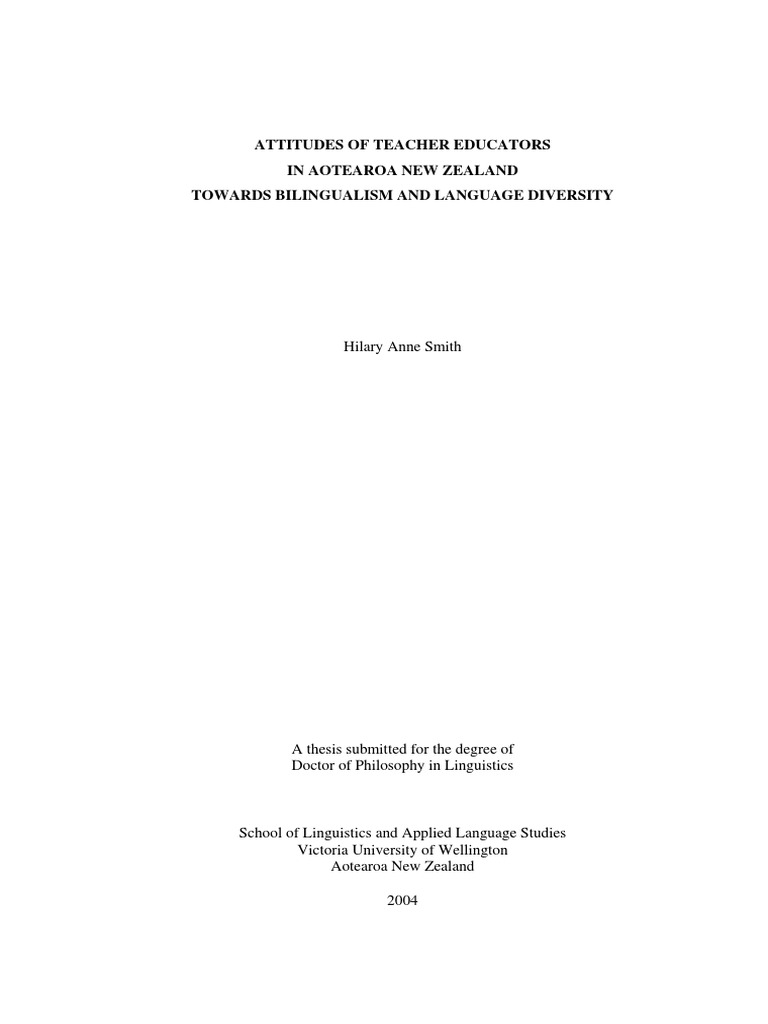 ELT - PHD Thesis PDF | PDF | Māori People | Teachers
