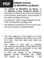 Gamaba Awardees | PDF | Weaving | Philippines
