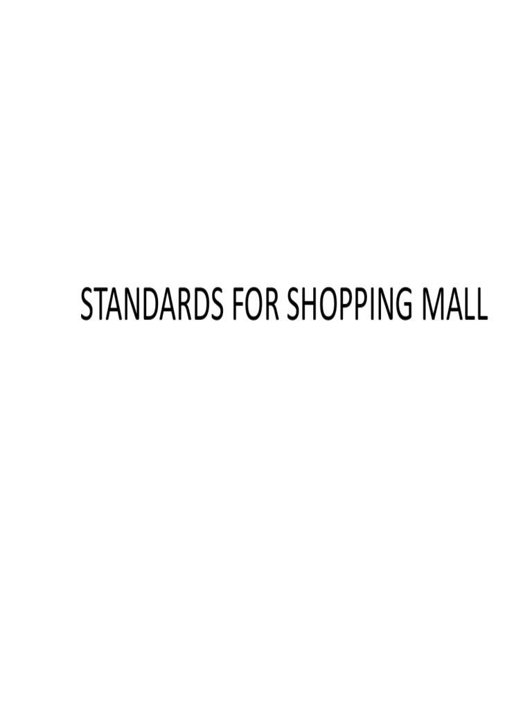Shopping Mall Size and Layout Standards | PDF | Stairs | Retail