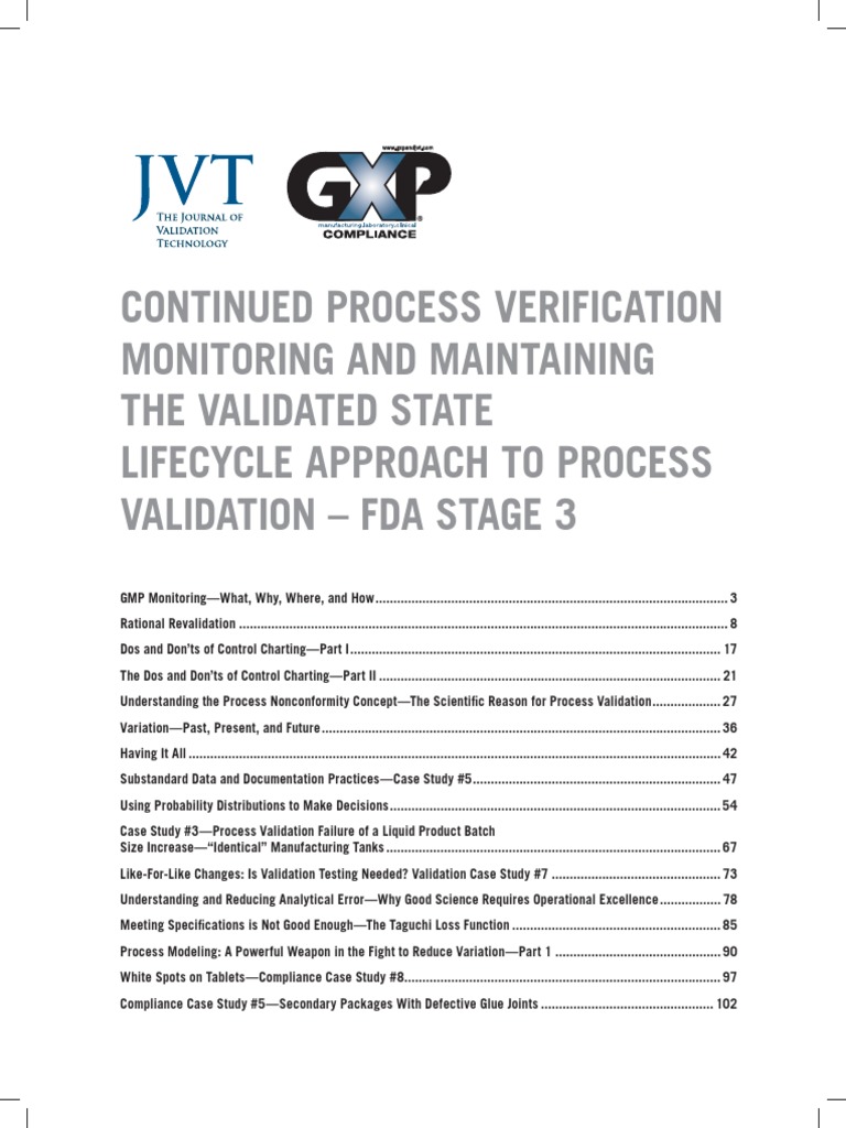 Continuing Process Verification - 1 | PDF | Verification And Validation ...
