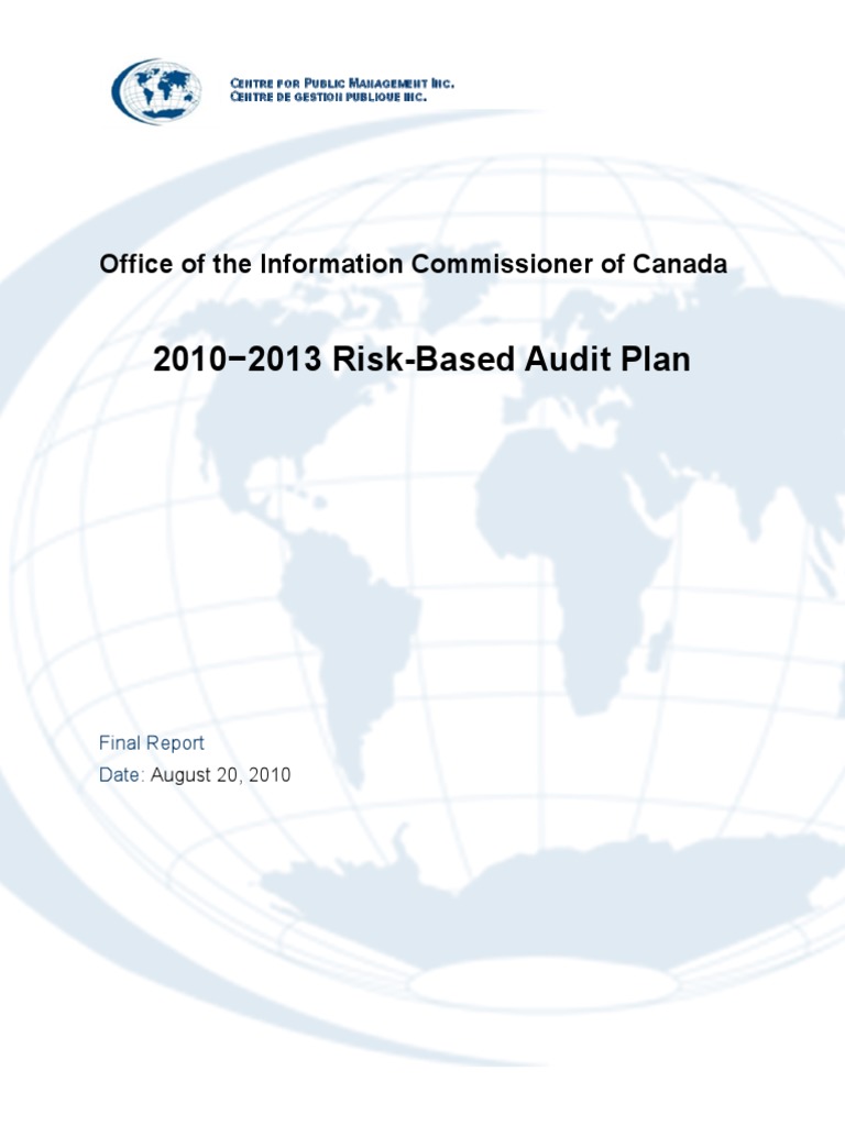2010 2013 Risk-Based Audit Plan: Office of The Information Commissioner ...