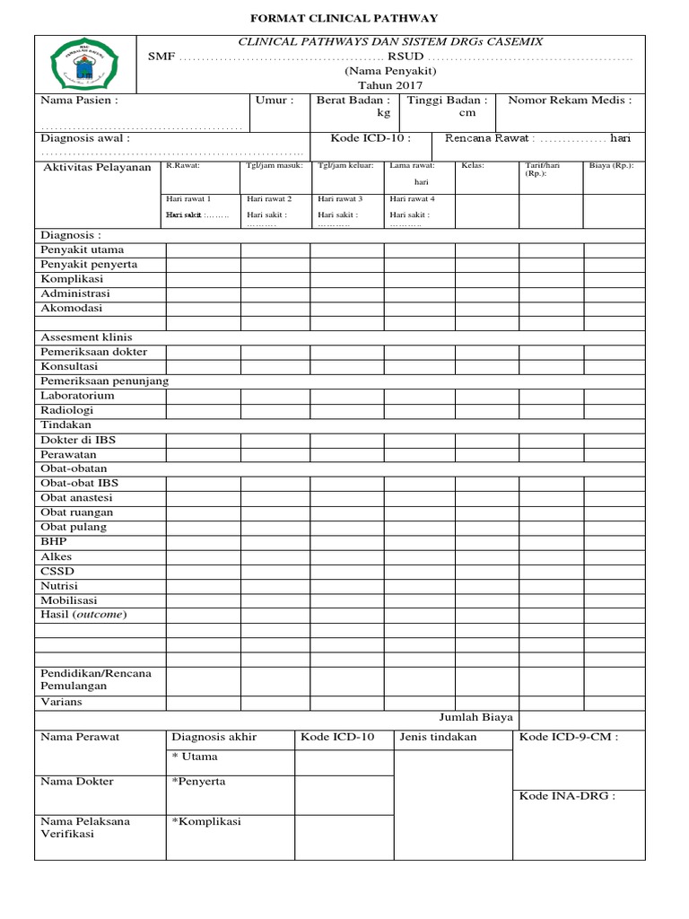 Format Clinical Pathway | PDF