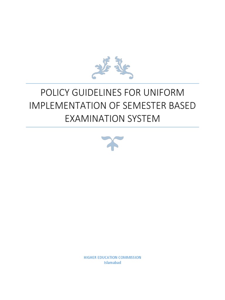 HEC Draft Policy Guidelines | PDF | Course Credit | Grading (Education)