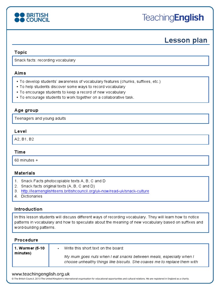 October Lesson Plan | PDF | Vocabulary | Lesson Plan