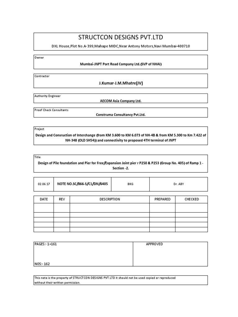 SC-866-S-C1-DN-405 - R0 | PDF | Interchange (Road) | Deep Foundation