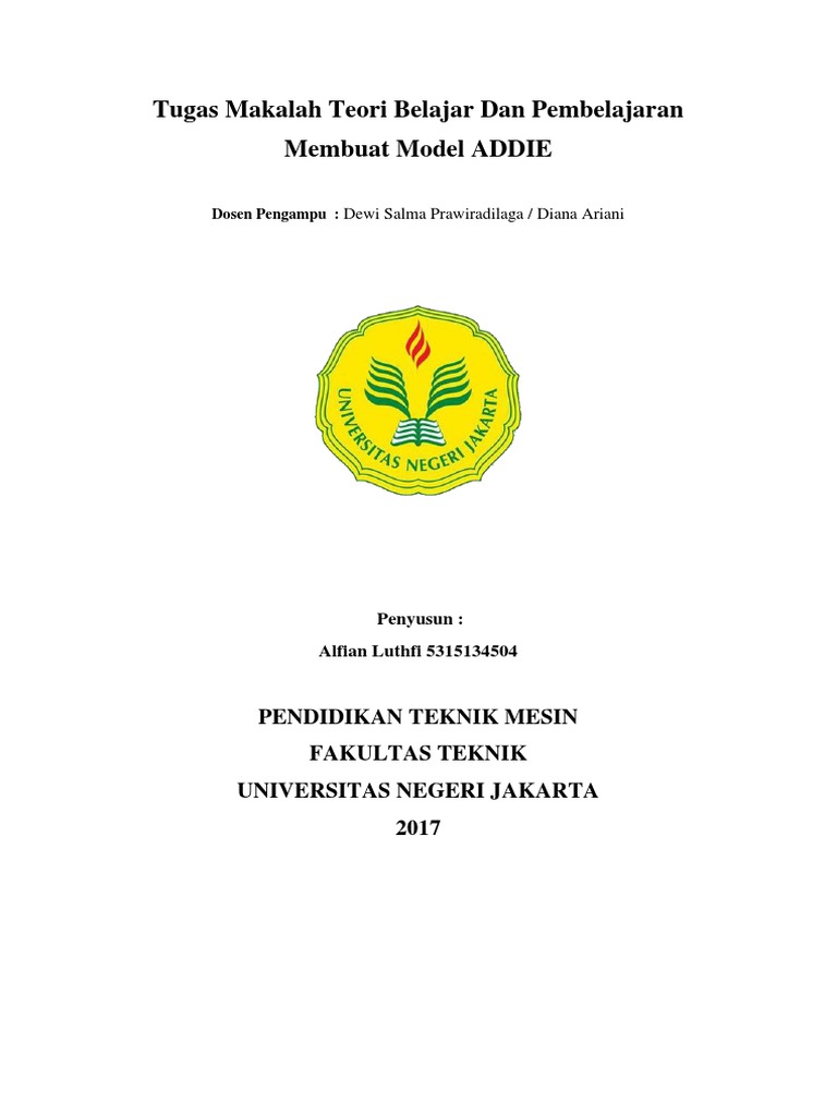 Tugas Makalah Addie | PDF | Karier & Perkembangan | Seni