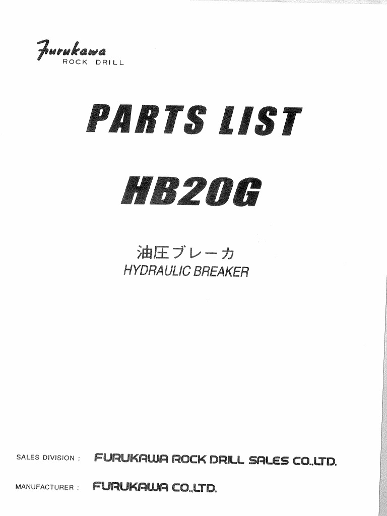 hb20g 1 Hydraulic Hammer PDF | PDF