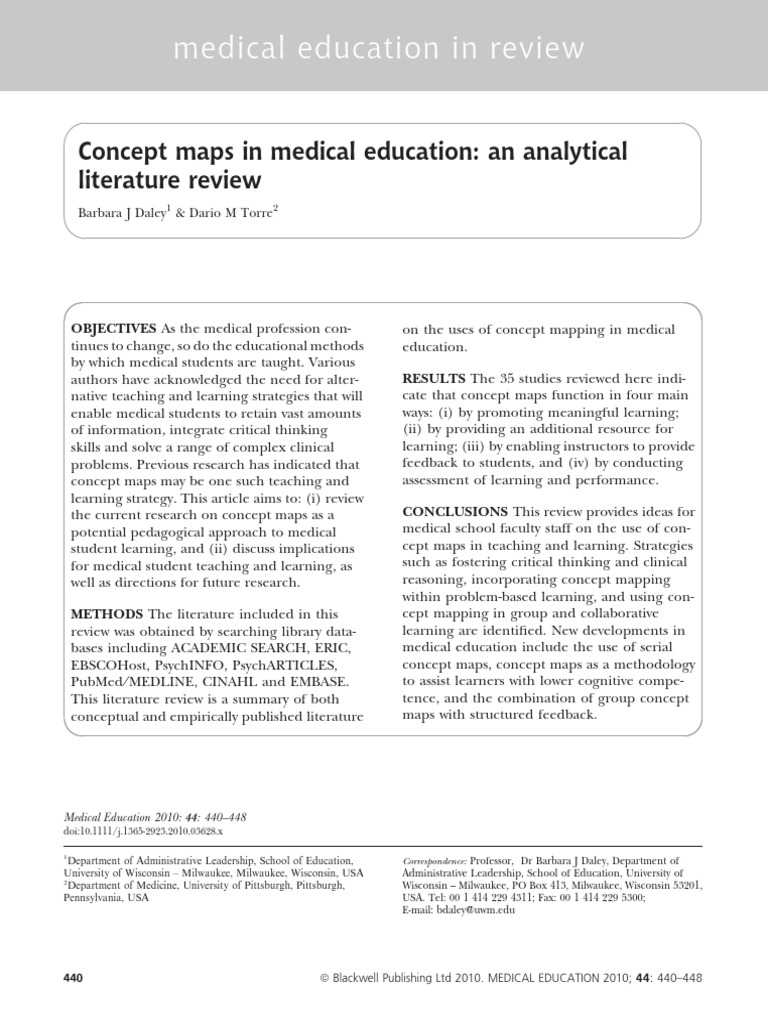 Concept Maps in Medical Education | PDF | Educational Assessment ...