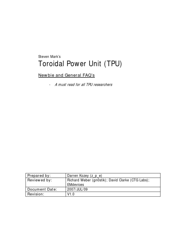 Steven Mark's TPU FAQ for Newbies | PDF | Invention | Patent