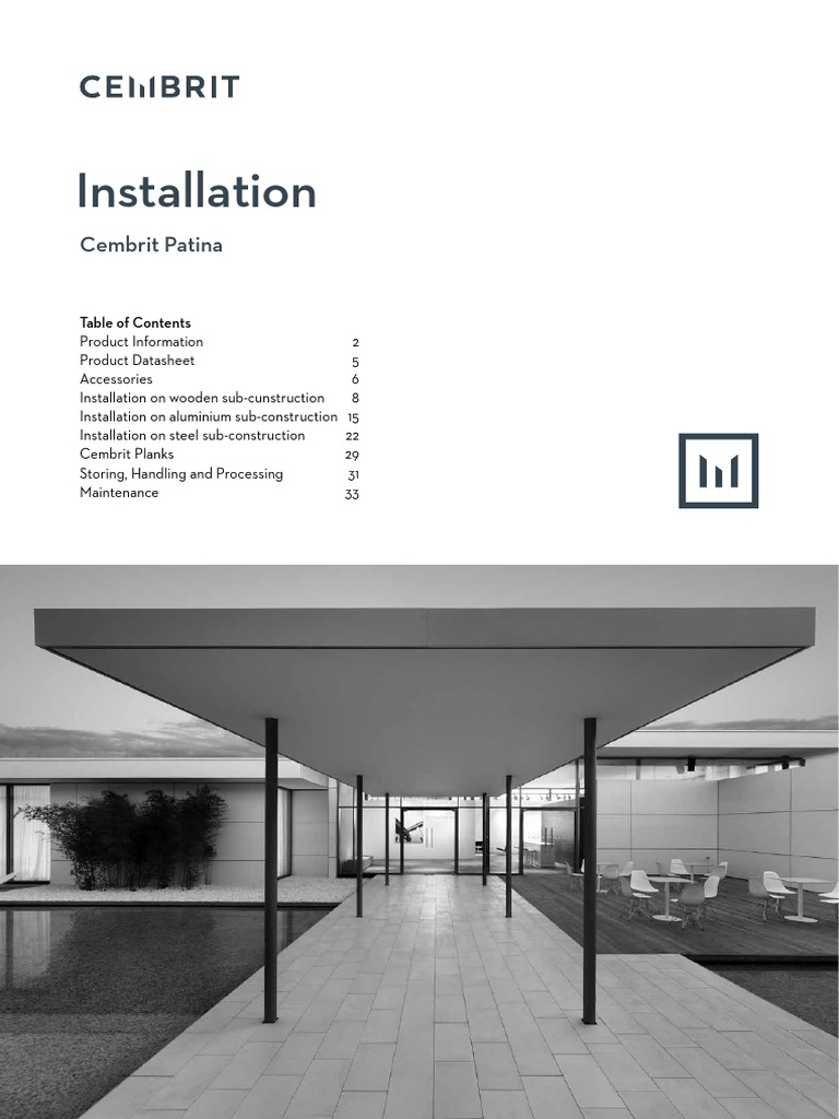 Cembrit Patina Installation Guide | PDF | Framing (Construction) | Window