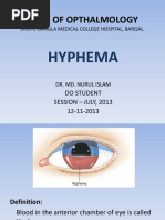Hyphema and Hypopyon | PDF | Clinical Medicine | Medical Specialties