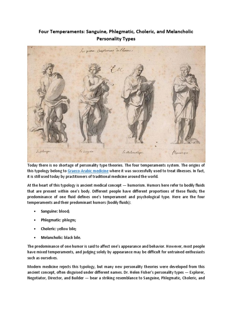 4 Temperaments | PDF | Scientific Theories | Behavioural Sciences