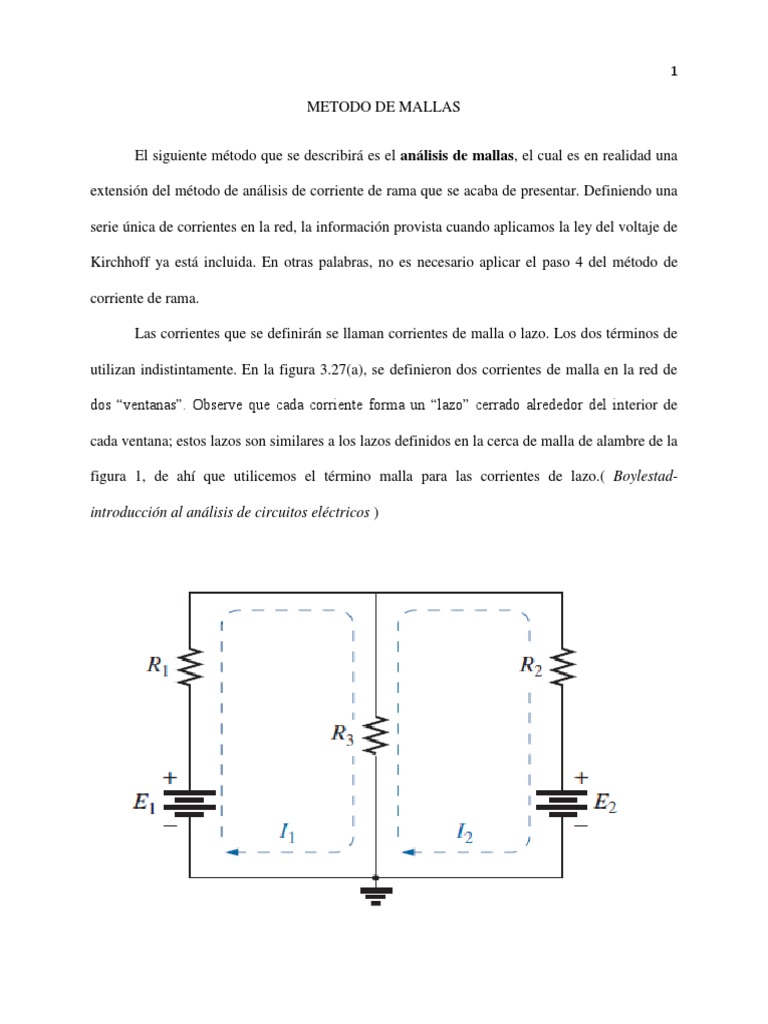 Metodo de Mallas | PDF