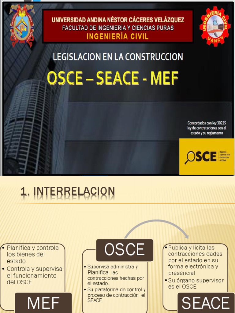 Osce Mef Seace | Estado (política) | Perú