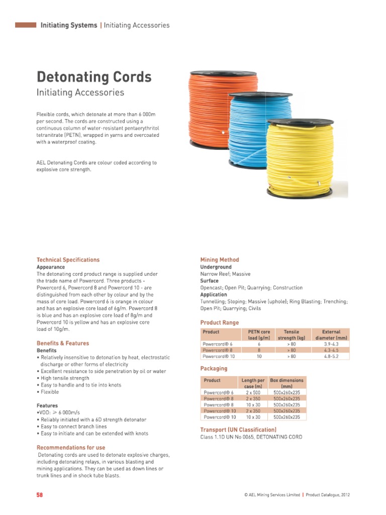 Ael Detonating Cords | PDF