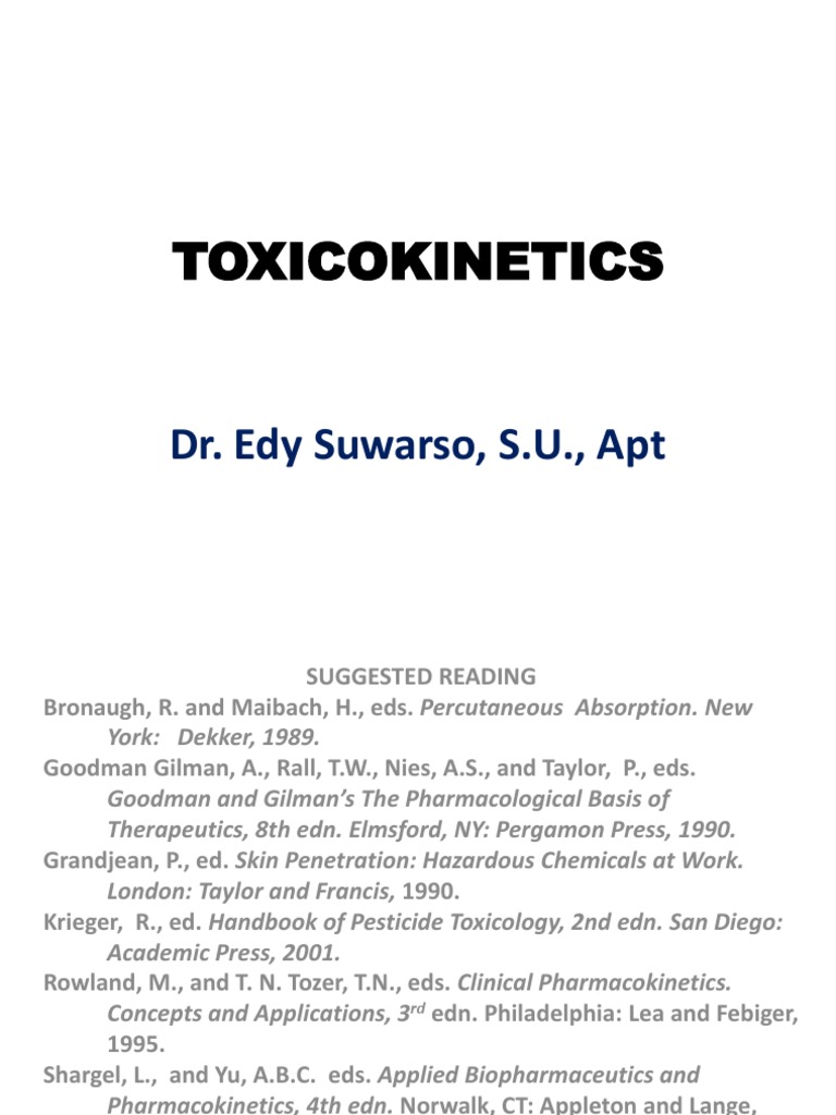 Toxicokinetics | Download Free PDF | Pharmacokinetics | Physical Sciences