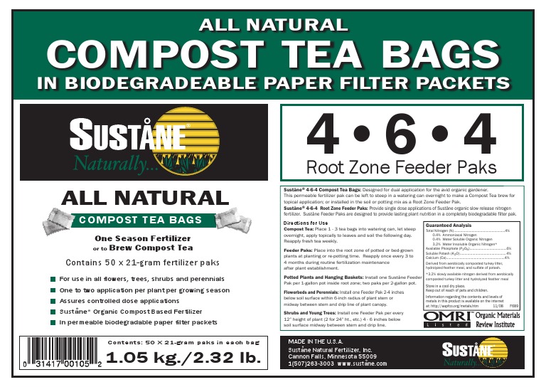 All Natural Compost Tea Bags | PDF | Organic Horticulture | Fertilizer