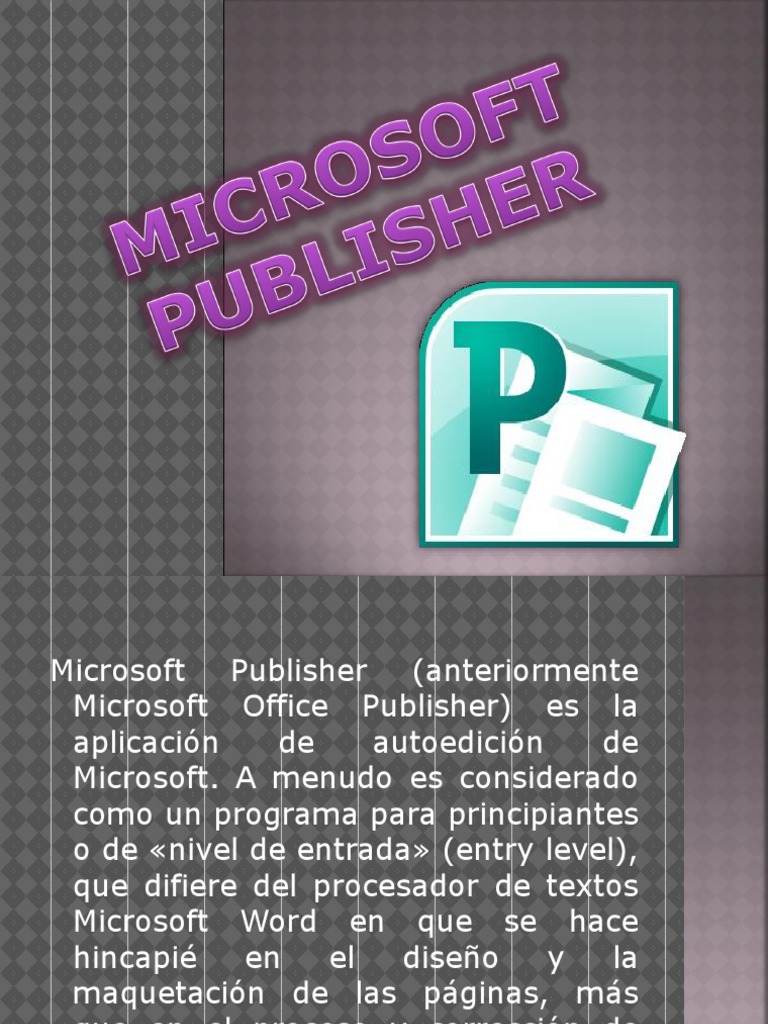 Microsoft Publisher | PDF | Empresas de tecnología de la información de ...