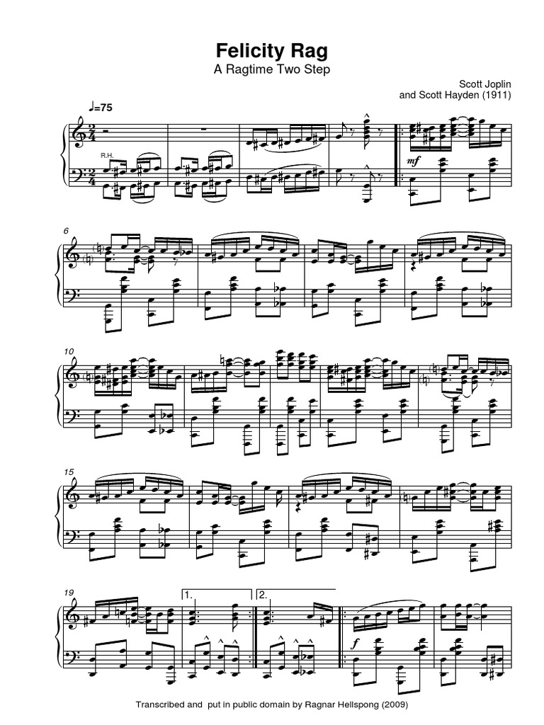 Scott Joplin & Scott Hayden - Felicity Rag | PDF