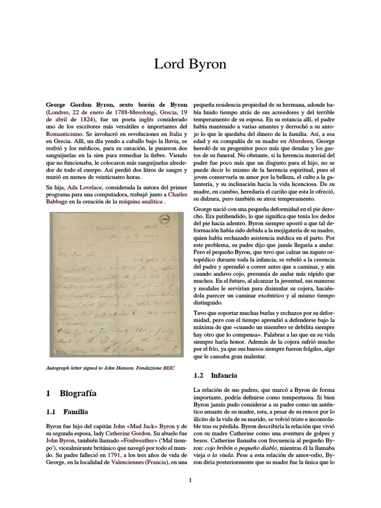Lord Byron | PDF | Lord Byron | Percy Bysshe Shelley
