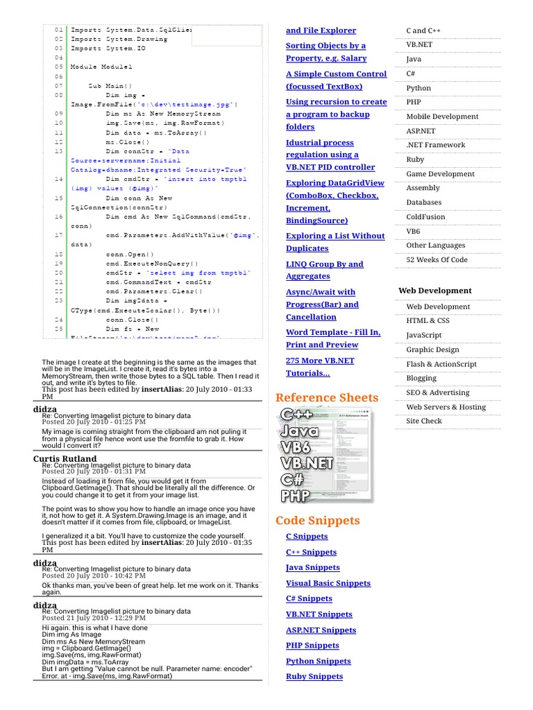 Converting Imagelist Picture To Binary Data - VB - Net Dream - In.code ...