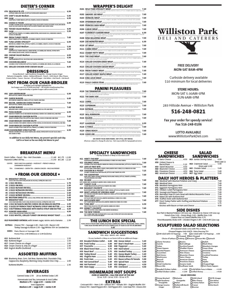 Dieter'S Corner Wrapper'S Delight: Free Delivery Mon-Sat 8Am-4Pm | PDF ...