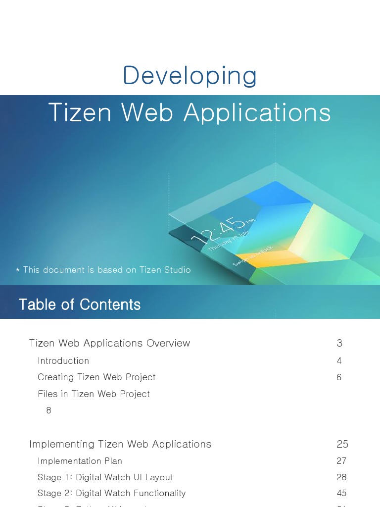 Tizen Web App Development Guide | PDF | Cascading Style Sheets | Html ...