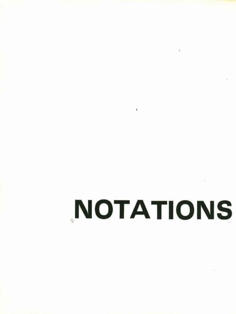 Cage John Notations | PDF