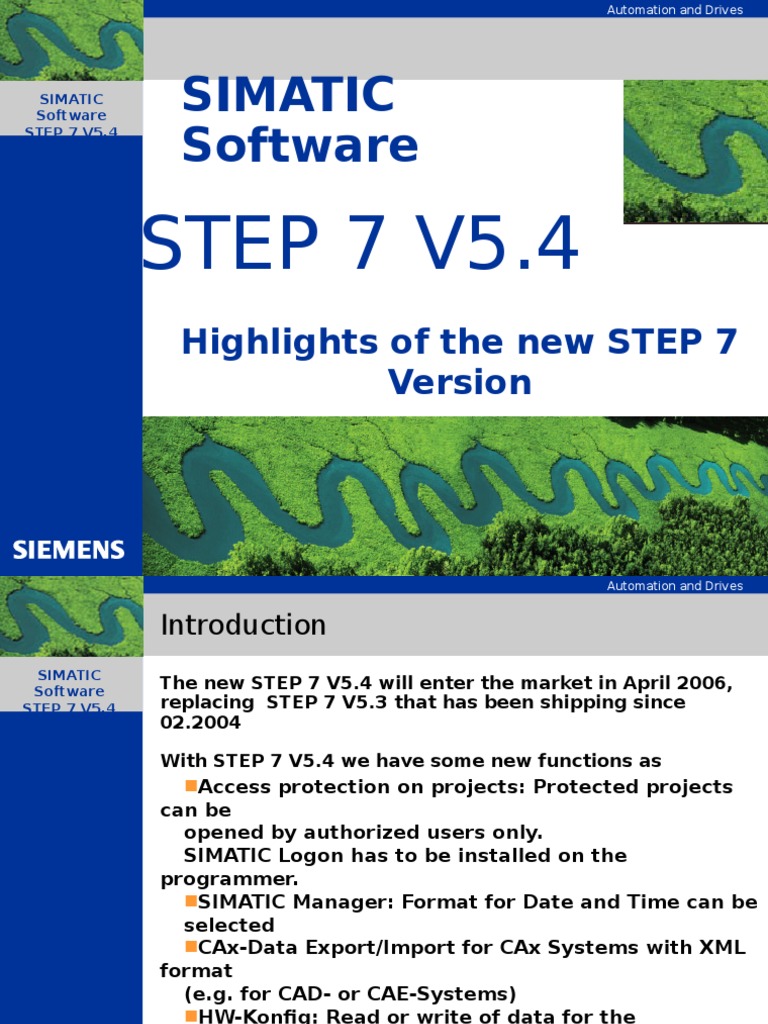 Simatic Software: STEP 7 V5.4 | PDF | Computer Engineering | Areas Of ...