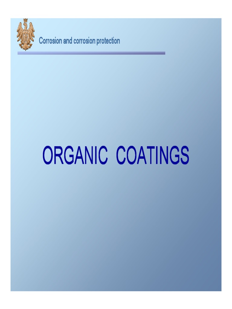 Organic Coatings | PDF | Epoxy | Paint