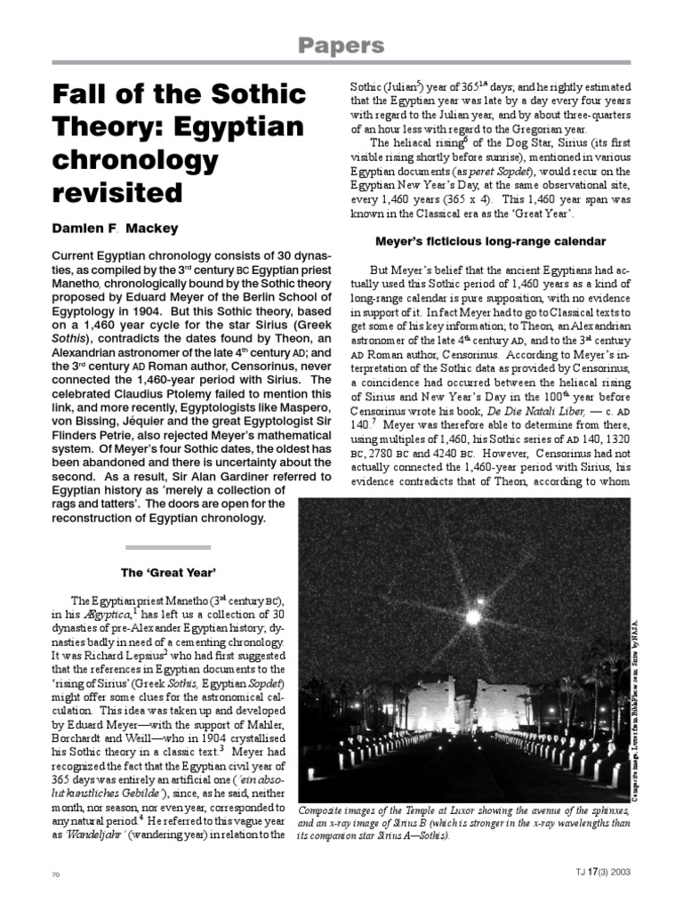 The Fall of The Sothic Theory | PDF | Former Empires Of Africa | Pre ...