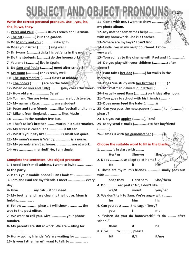 Pronoun Practice for Learners | PDF | Language Arts & Discipline