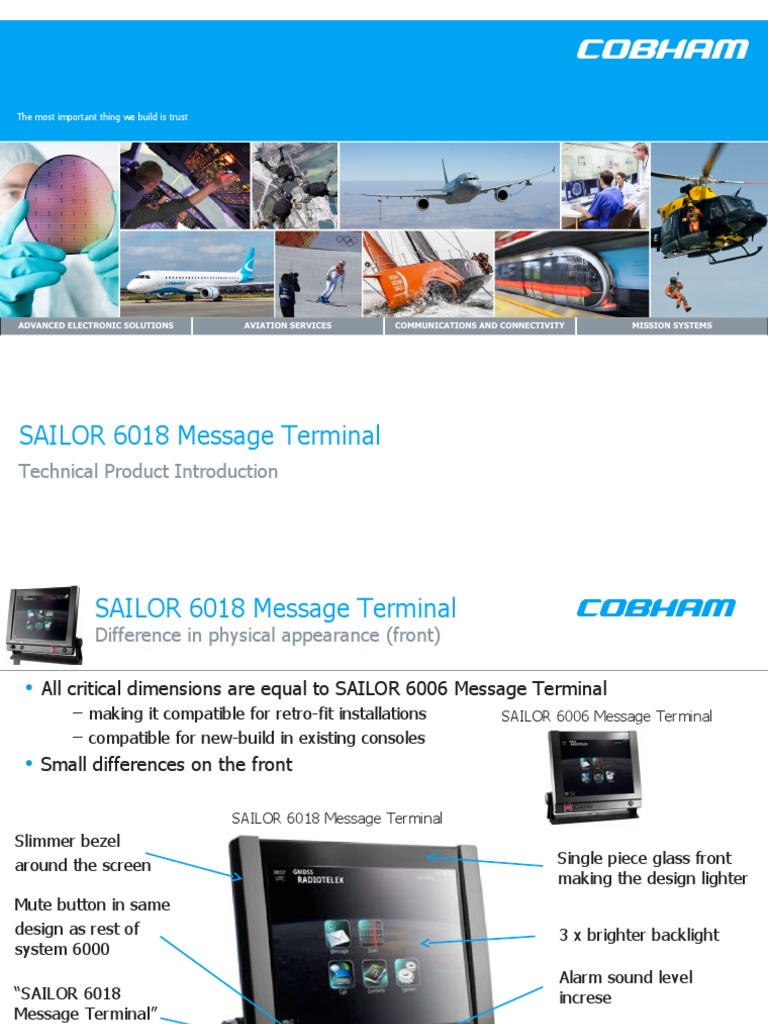SAILOR 6018 Message Terminal: Technical Product Introduction