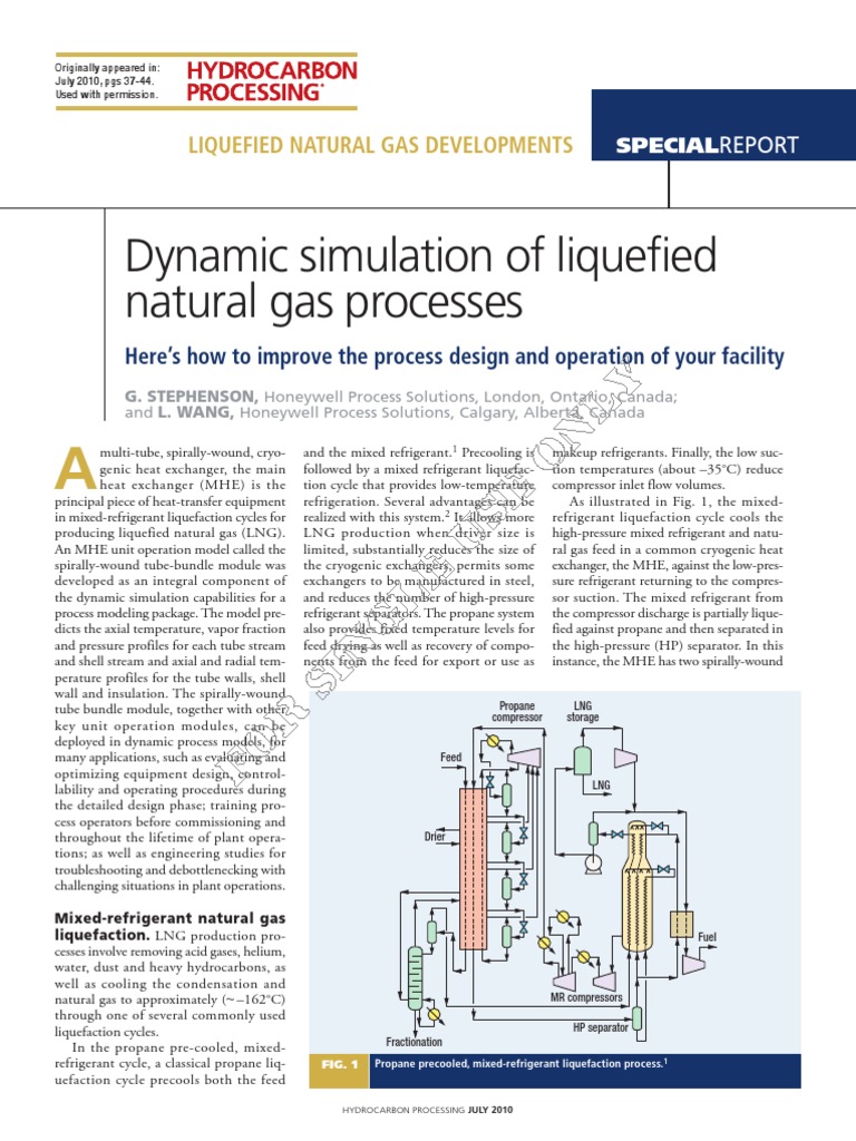 Dynamic Simulation LNG Processes Eop PDF | PDF | Liquefied Natural Gas ...
