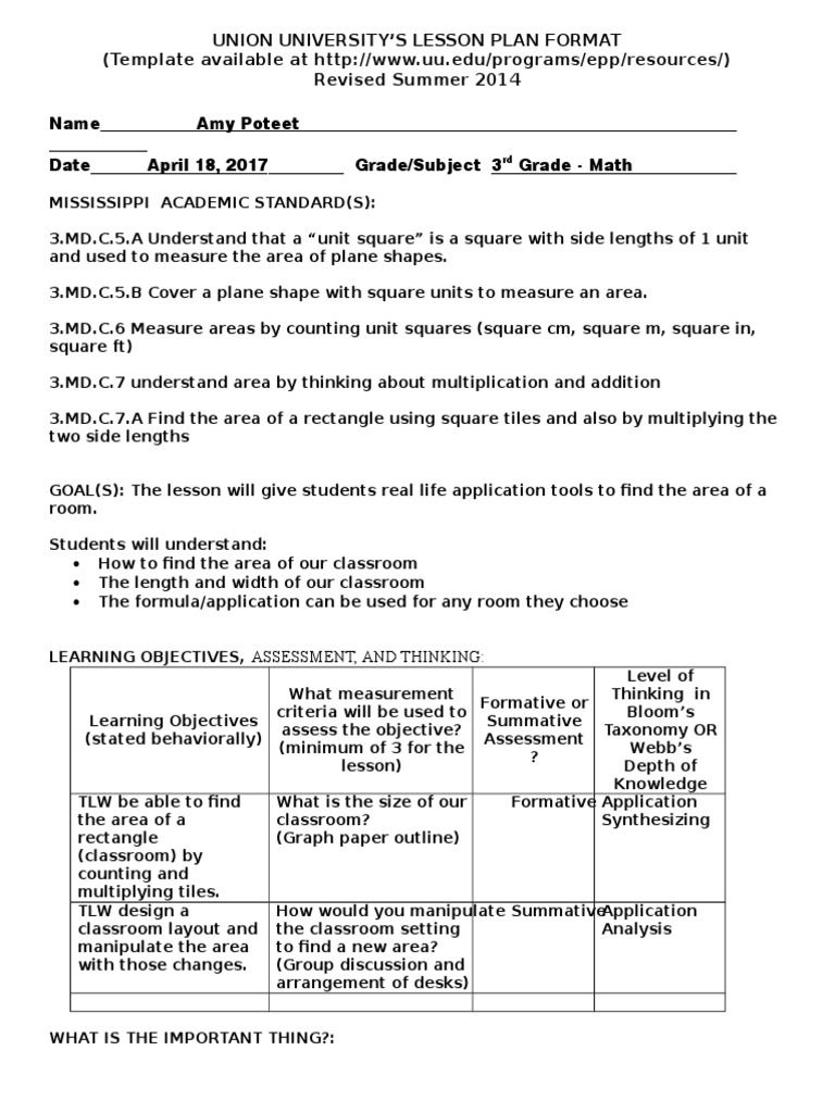 Summative Assessment Lesson Plan | PDF | Classroom Management | Classroom