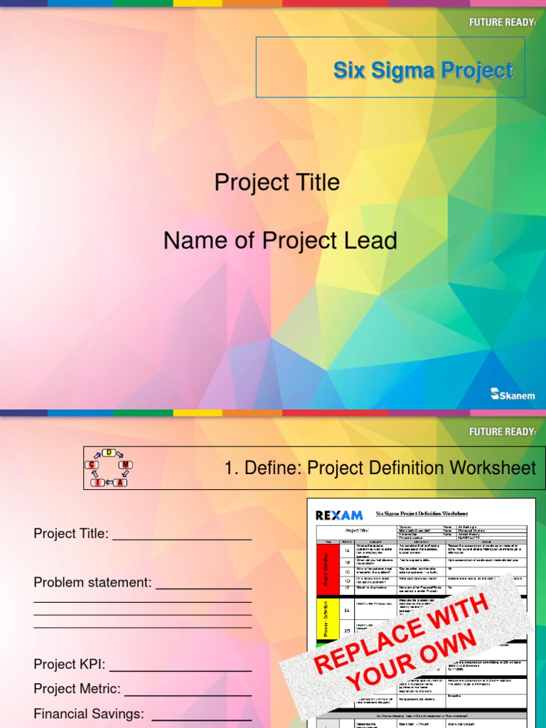 Six Sigma Project Template Guide | PDF | Six Sigma | Standard Deviation