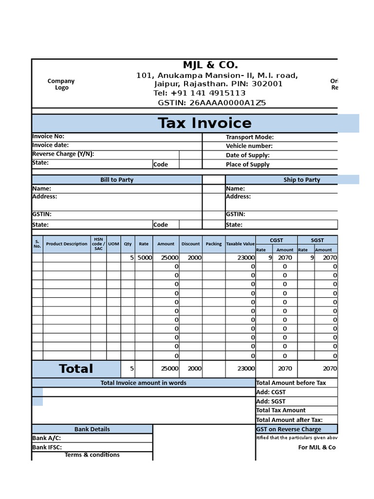 Tax Invoice - Intra State | PDF | Invoice | Taxation