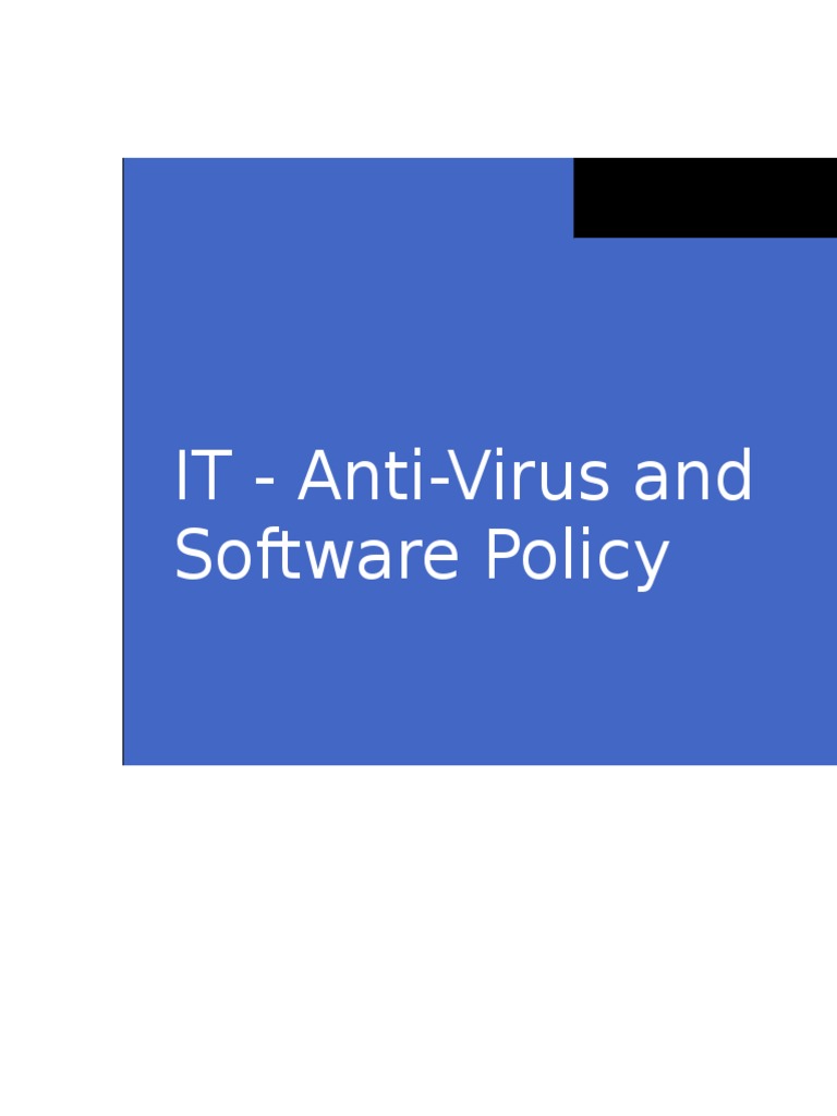 Anti-Virus and Malware Protection Policy | PDF | Malware | Computer Virus