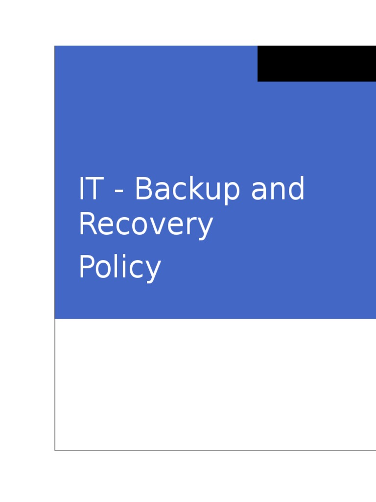 IT Backup and Recovery Policy | PDF | Backup | Information Retrieval