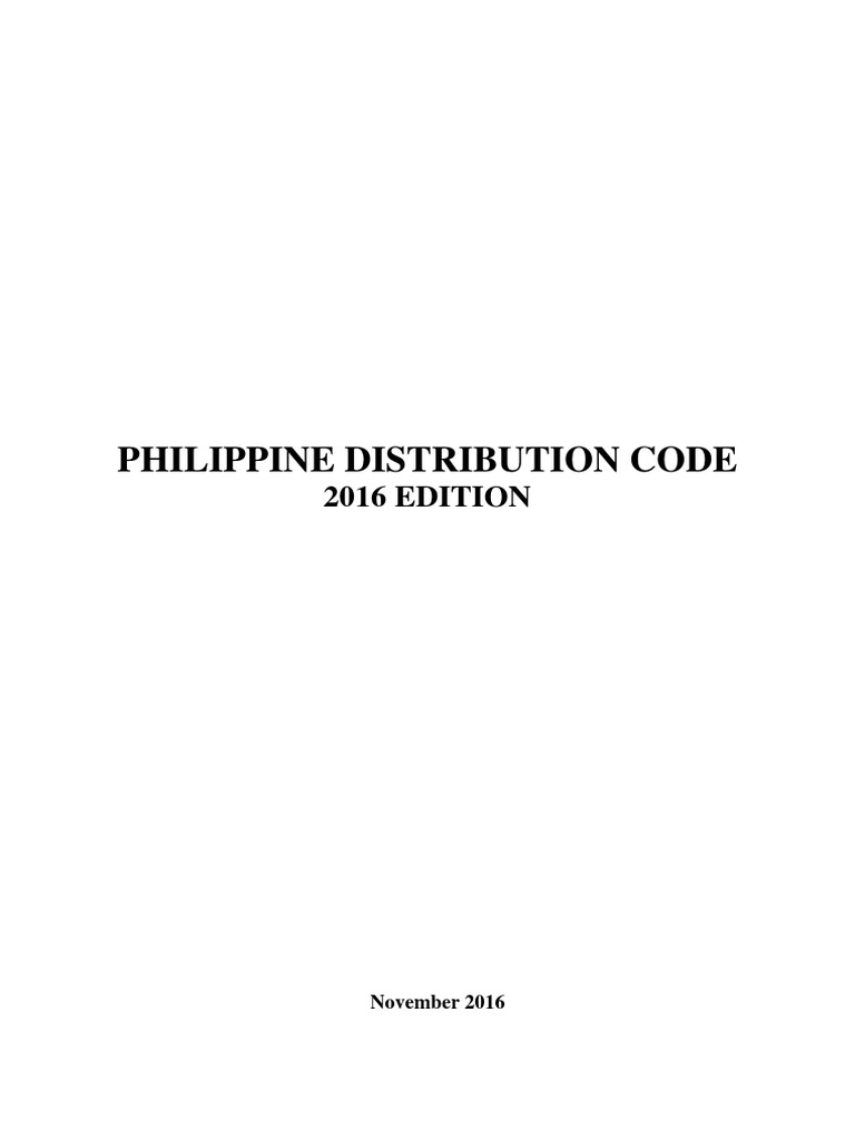 Philippine Distribution Code 2016 Edition | PDF | Electric Power ...