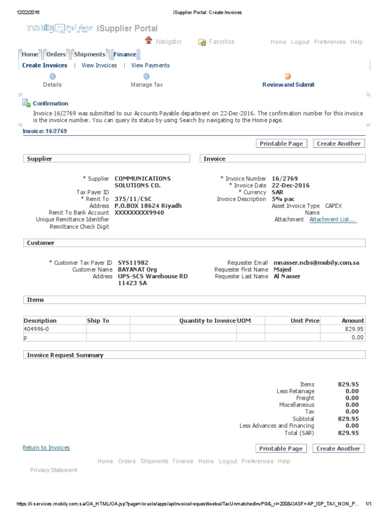 Isupplier Portal: View Invoices View Payments | PDF | Accounts Payable ...