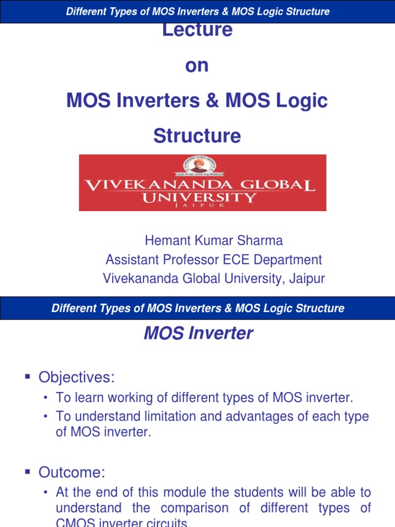 Different Types of Inverters-CMOs - Hemant Sharma | PDF | Mosfet | Cmos