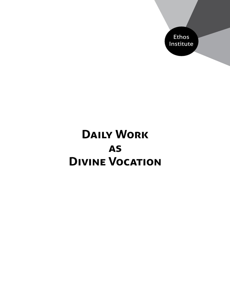 Daily Work As Divine Vocation | PDF | Paul The Apostle | Acts Of The ...