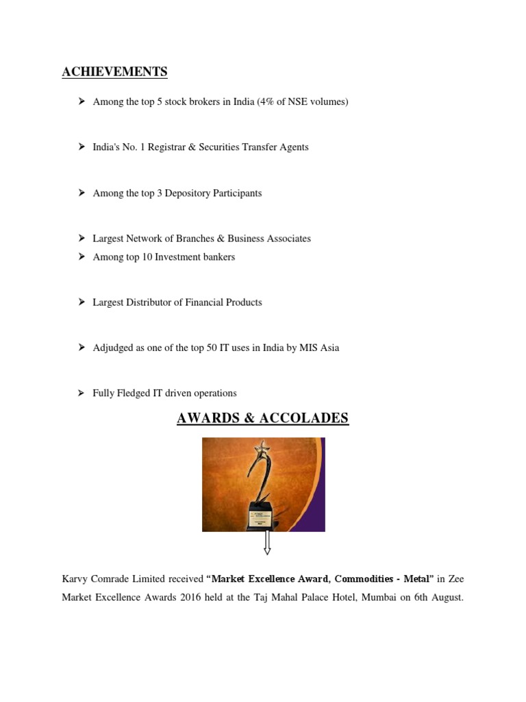 Achievements: Awards & Accolades | PDF