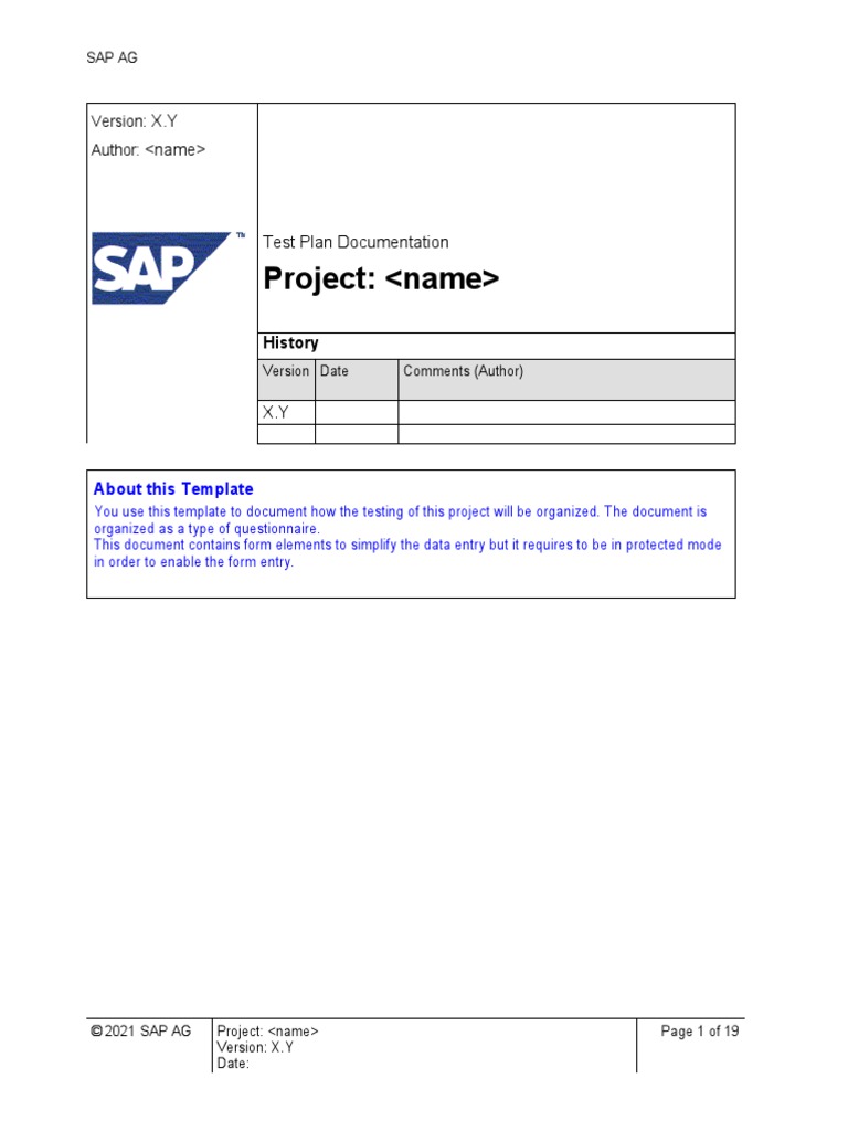 Template Test Plan V10 | PDF | Software Testing | Performance Indicator
