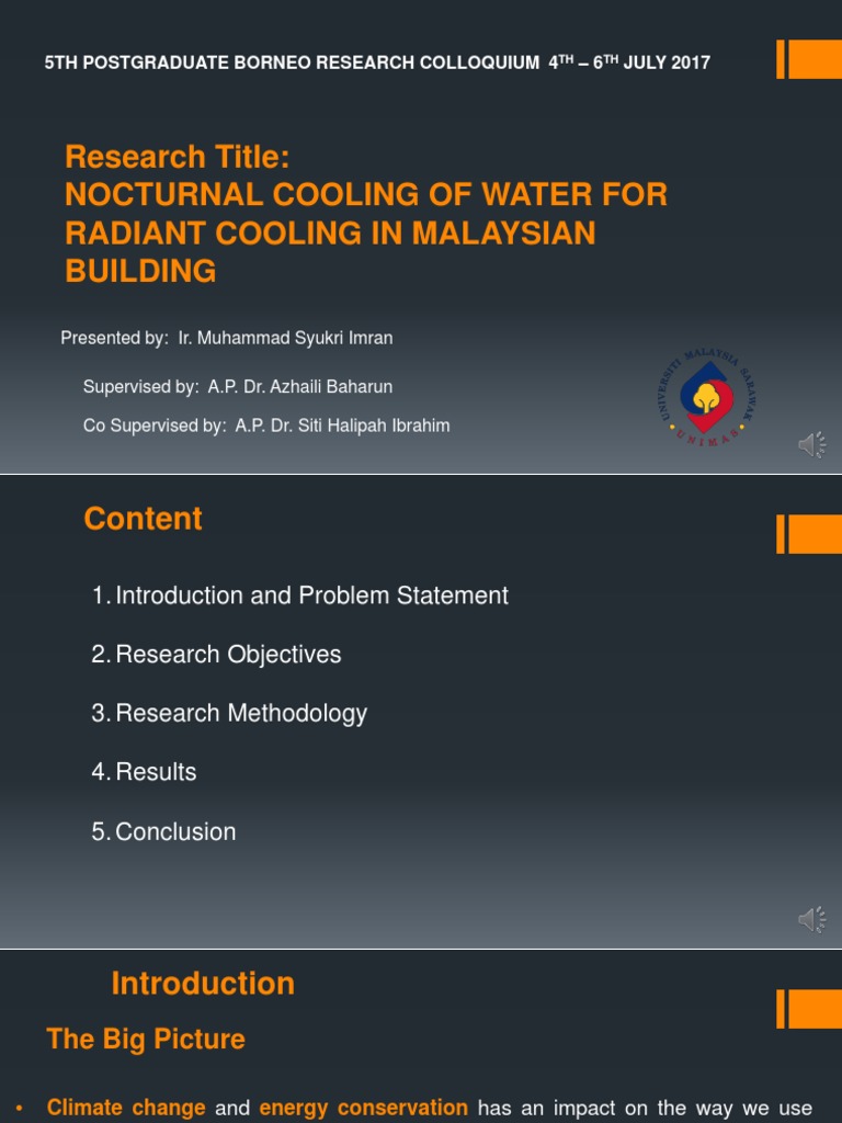 Colloquium Presentation Slaid2 | PDF | Air Conditioning | Heat Exchanger