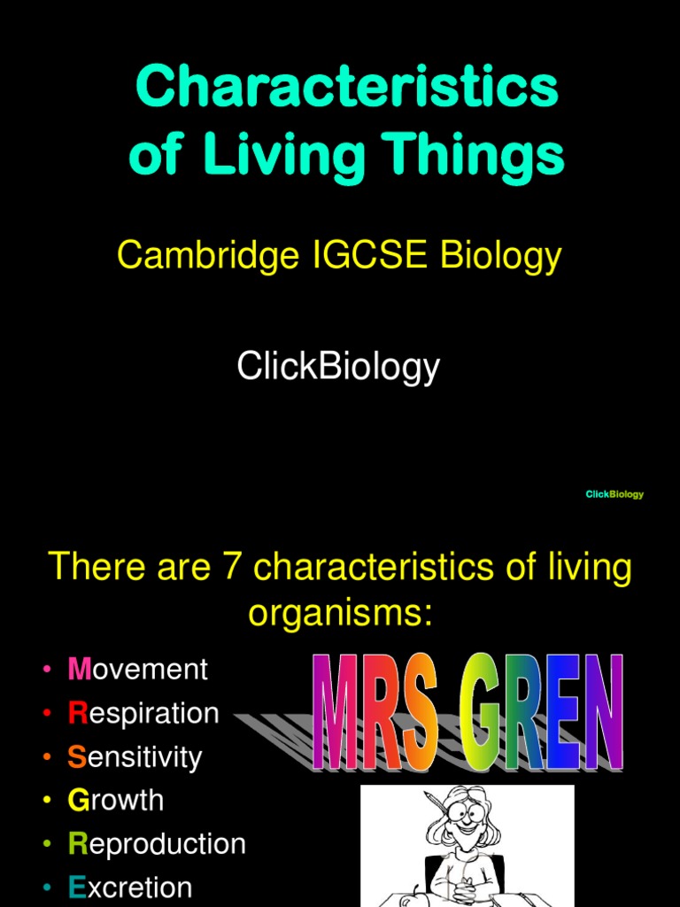 Characteristics of Living Things: Cambridge IGCSE Biology | PDF ...