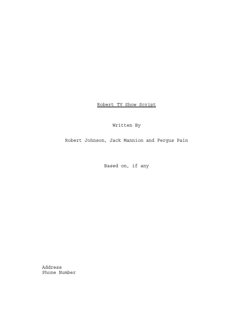 Script Updated First Page Thing | PDF | Leisure