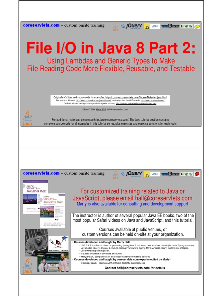 23 Java 8 File IO Part 2 PDF | PDF | Anonymous Function | Method ...